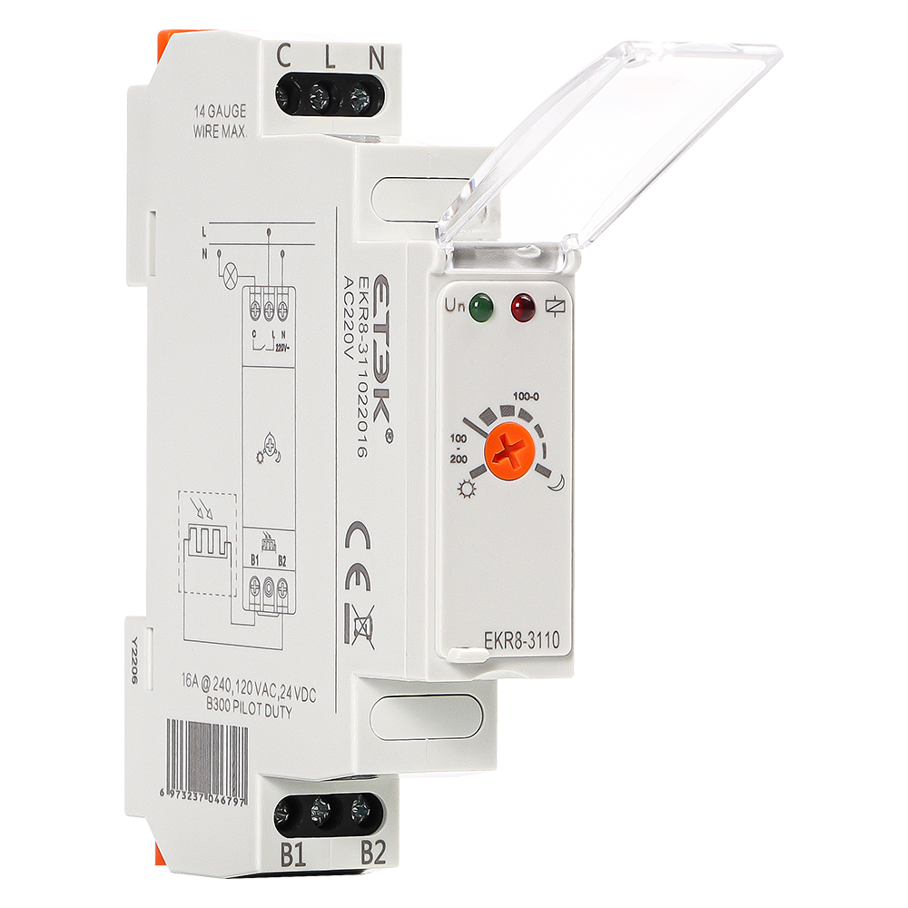 EKR8-3 Light Activated Switch and Staircase Light Time Switch - ETEK ...