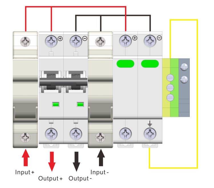 ETEK EKDB-PV1/1-M 500V/1000V 1 Input 1 Output DC Combiner Box with ...