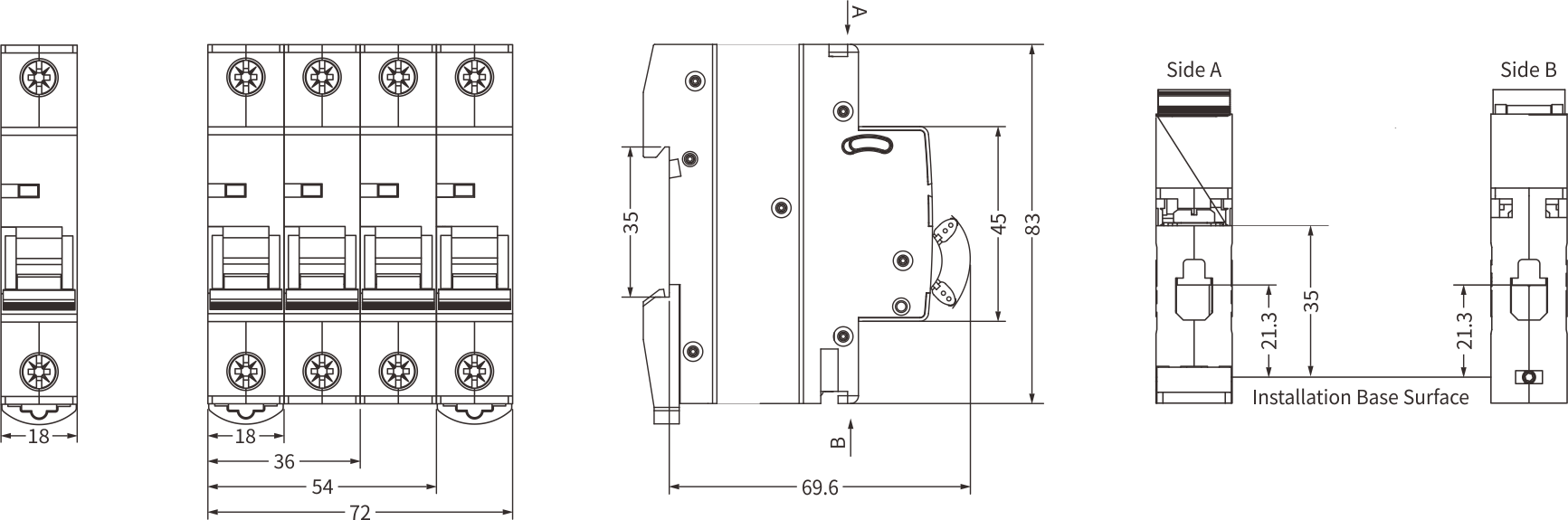 Etek Ekm2 125h 10ka Miniature Circuit Breaker For High Current