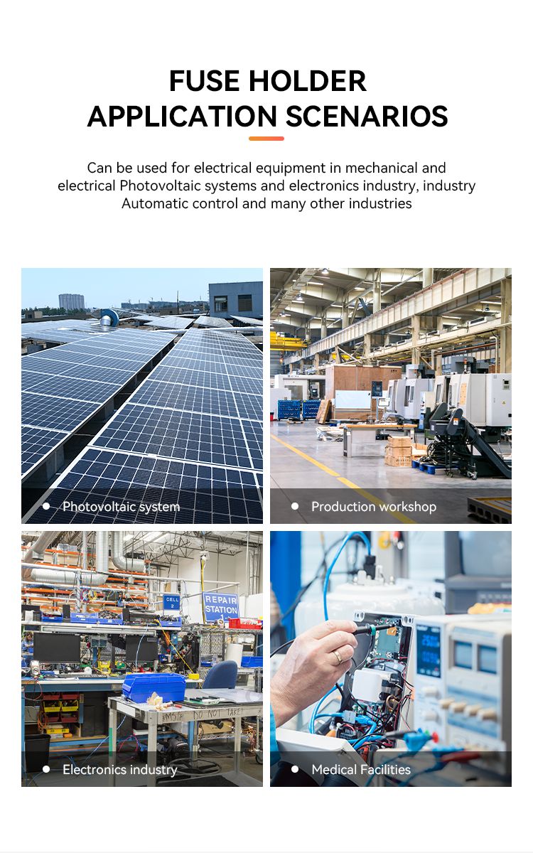 ETEK 1500VDC 2-50A Rail Mount Photovoltaic (PV) Solar Fuse Holders for ...